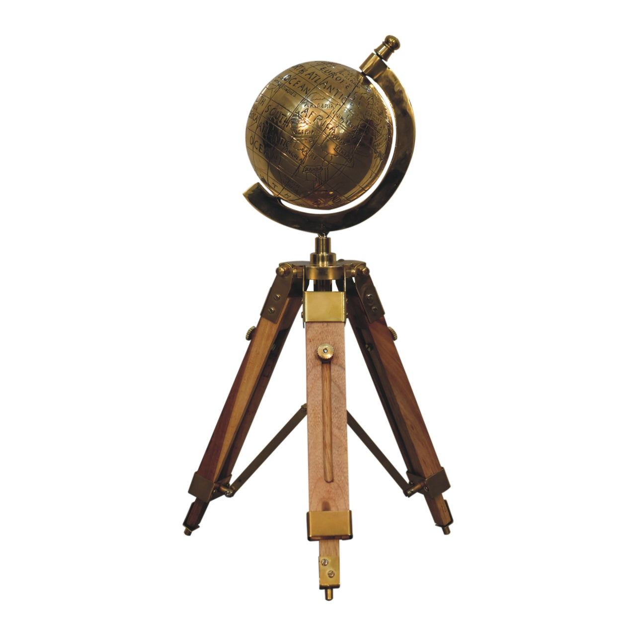 Brass Antique Tripod Globe - All For Theodore
