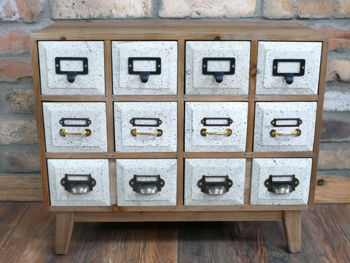 Small Multi Drawer Storage, Rustic Industrial Style - All For Theodore